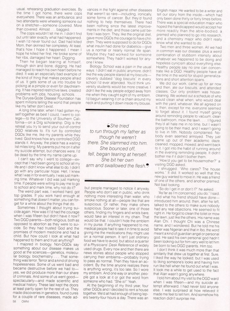 William Flew Omni Magazine SF Short Stories 1987