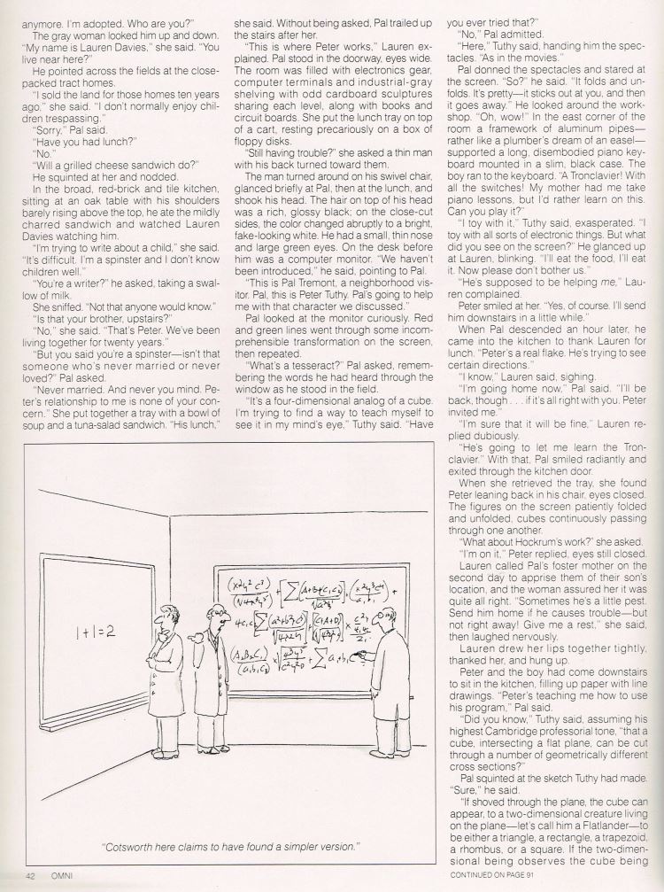 William Flew Omni Magazine SF Short Stories January 1986