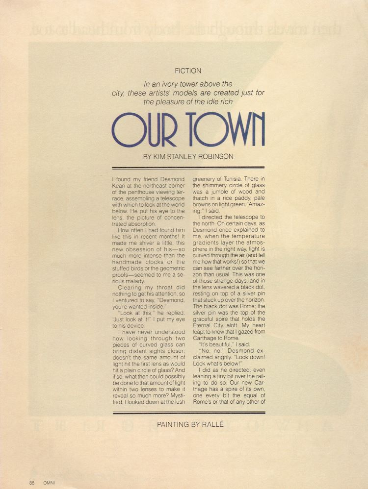 William Flew Omni Magazine SF Short Stories 1986